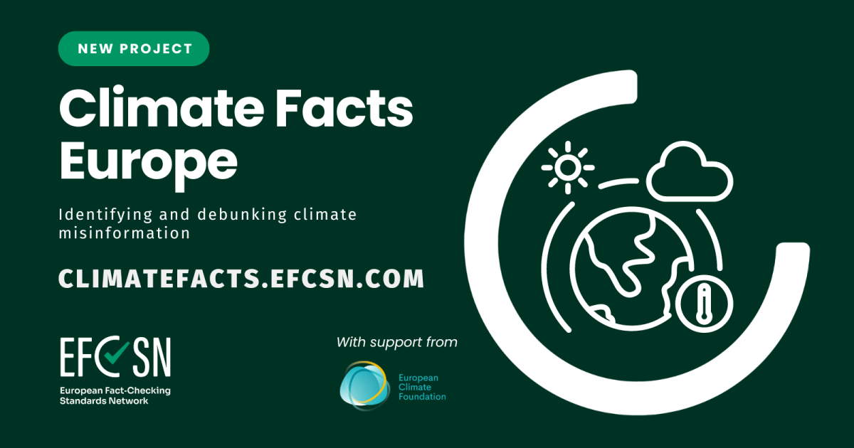 European Fact-Checking Organisations Launch Climate Disinformation ...